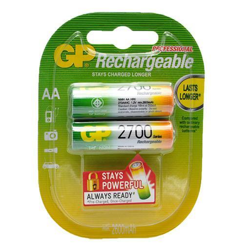 GPB-270AAHC-2UE2 ถ่านชาร์จ NiMH AA 2700mAh x 2
